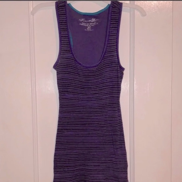 Forever 21 | Tops | Y2k Purple Zebra Print Layering Tank By Forever 2 ...